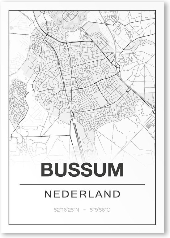 Poster/plattegrond BUSSUM - 30x40cm | bol.com