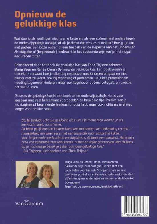 Opnieuw de gelukkige klas | 9789023250777 | Marja Veen | Boeken | bol