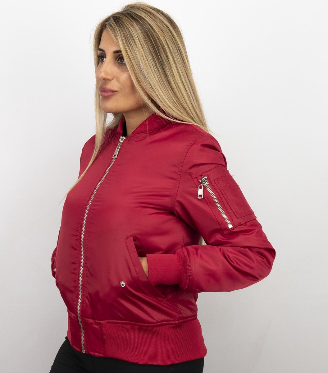 Bomberjack Dames - BomberJas - Bomber Jacket Dames - Rood | bol.com