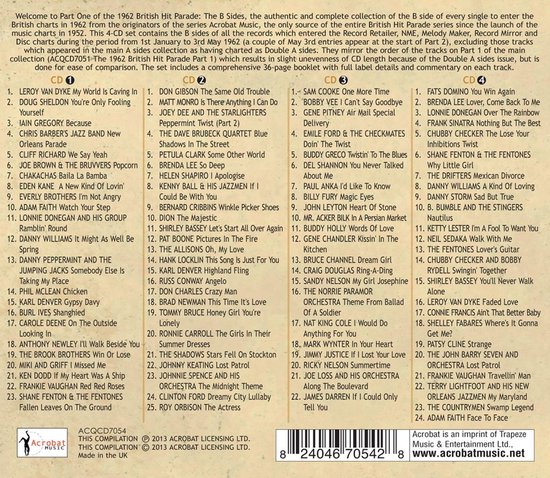 British Hit Parade 1962 The B Sides Part 1, various artists | Muziek | bol