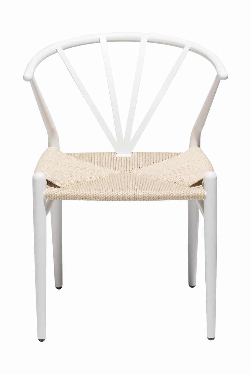 Set van 2 Danform Delta eetkamerstoel witte lak, rotan. | bol.com