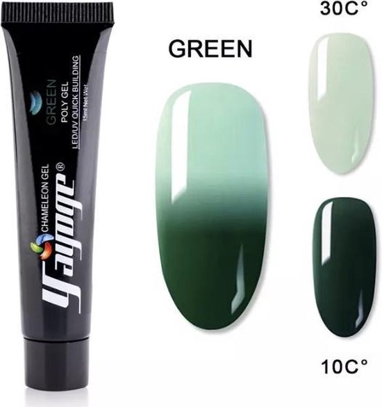 Temperatuur veranderende polygel green 15 gram | bol.com