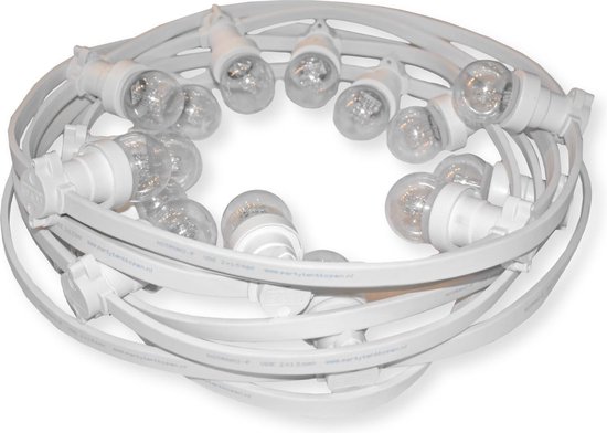 Prikkabel Wit - 15 meter met 30 fittingen | Heldere warm witte ...