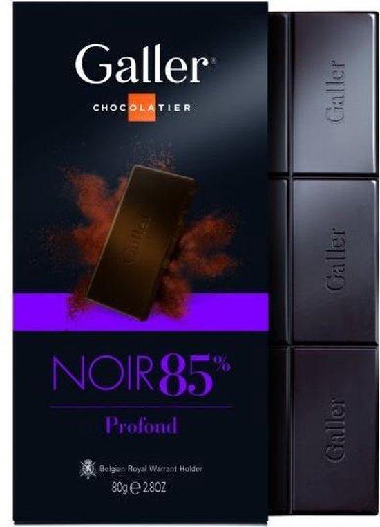 Galler Chocolade Tablet Extra Puur 85% - 10 x 80 gram | bol.com