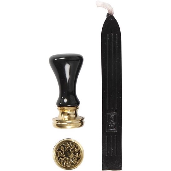 Zegel set, d: 17 mm, 1 set, zwart | bol