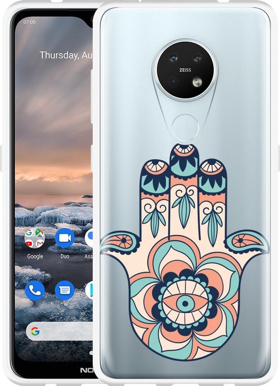 Nokia 6.2 / 7.2 Hoesje Hand Ornament - Designed by Cazy | bol.com