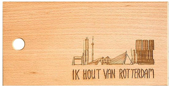 Snijplank Ik hout van Rotterdam | bol.com