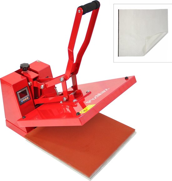 38 x 38cm Hitte Pers Transferpers, Teflon Blad & Sublimatie Papier ...