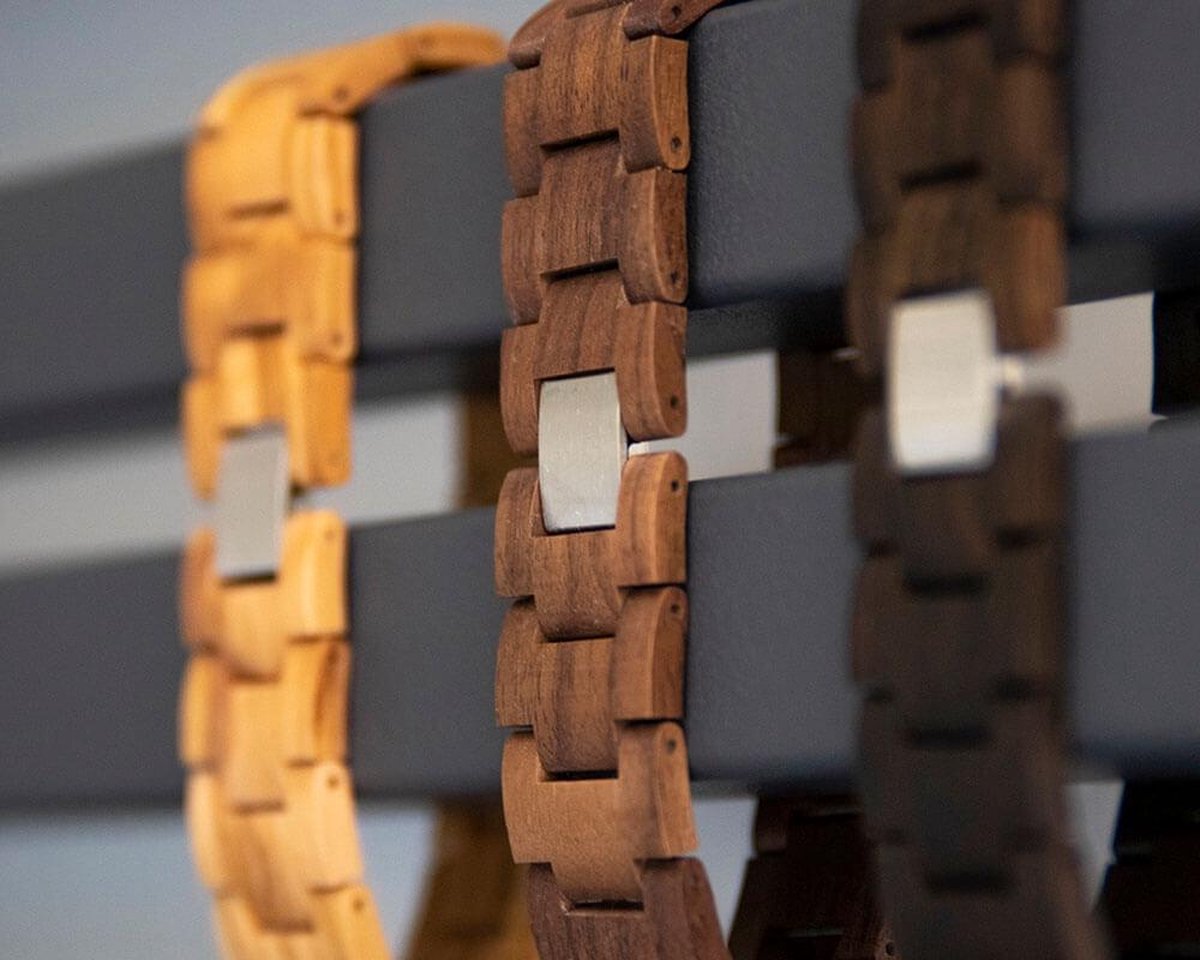 1915 bracelet olive | Houten schakelarmband - olijf hout armband | bol.com