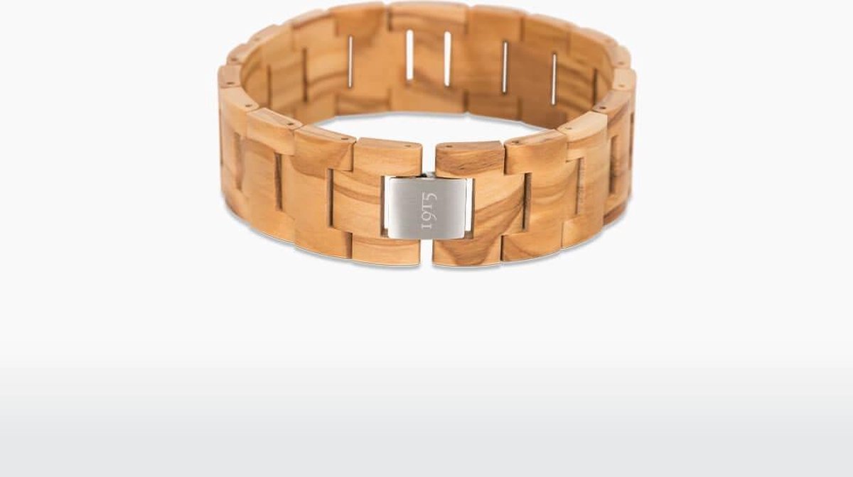 1915 bracelet olive | Houten schakelarmband - olijf hout armband | bol.com