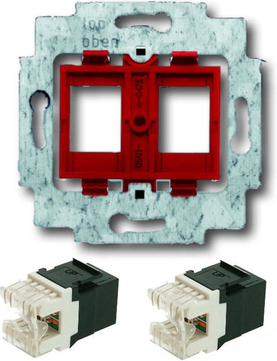 EMAT Universeel UTP draagframe voor 2x UTP met 2x CAT5e keystone ...