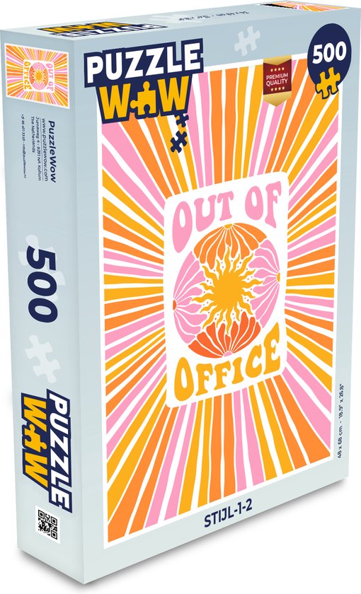 Puzzel Quotes - Out of office - Roze - Oranje - Geel - Legpuzzel ...
