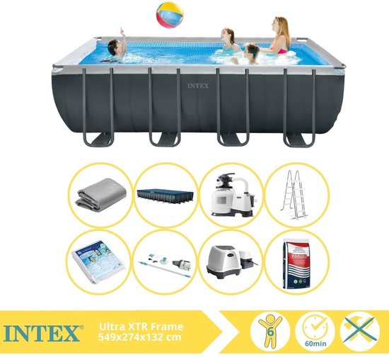 Intex Ultra XTR Frame Piscine - Piscine Hors Sol - 549x274x132 cm - Y ...