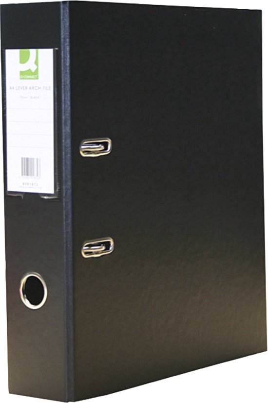 Ring map, A4, afm 75 mm, 2 ringen, zwart, 1 stuk | bol.com