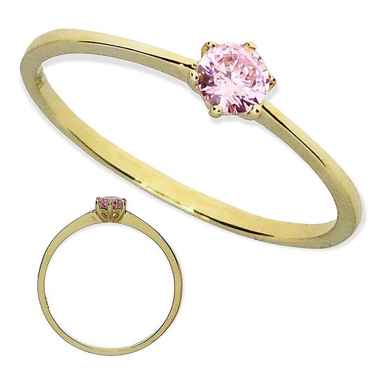 Gouden damesring zirkonia 14 karaats | bol.com