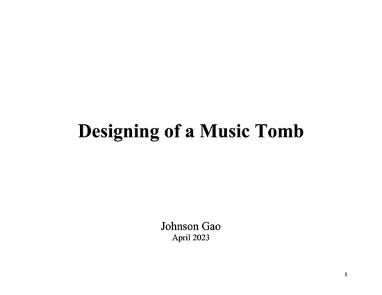 Designing of a Music Tomb (ebook), Johnson Gao | 9781312611696 | Boeken ...