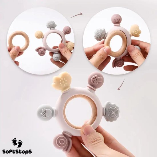 SoftSteps - Baby Bijtring - Verzachtend voor Tandjespijn - Siliconen ...