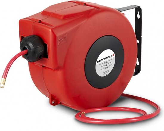 Haspel perslucht 7 m Ø 1/4 10 bar PP met automatische oprol en ...