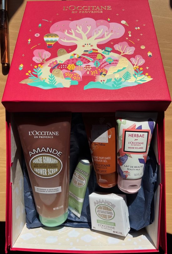 L'occitane En Provence 5-er set Shower scrub + zeep + hand creme + gel douche + body... | bol