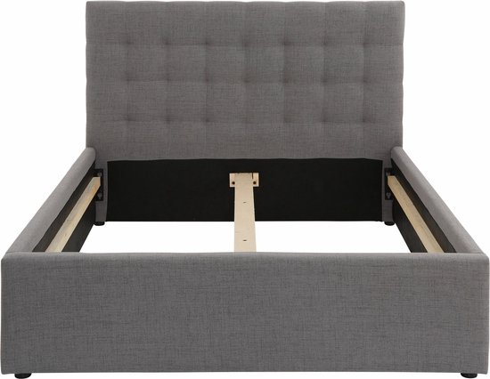 Hamar|Bed 140x200 cm in Grey Fabric | bol