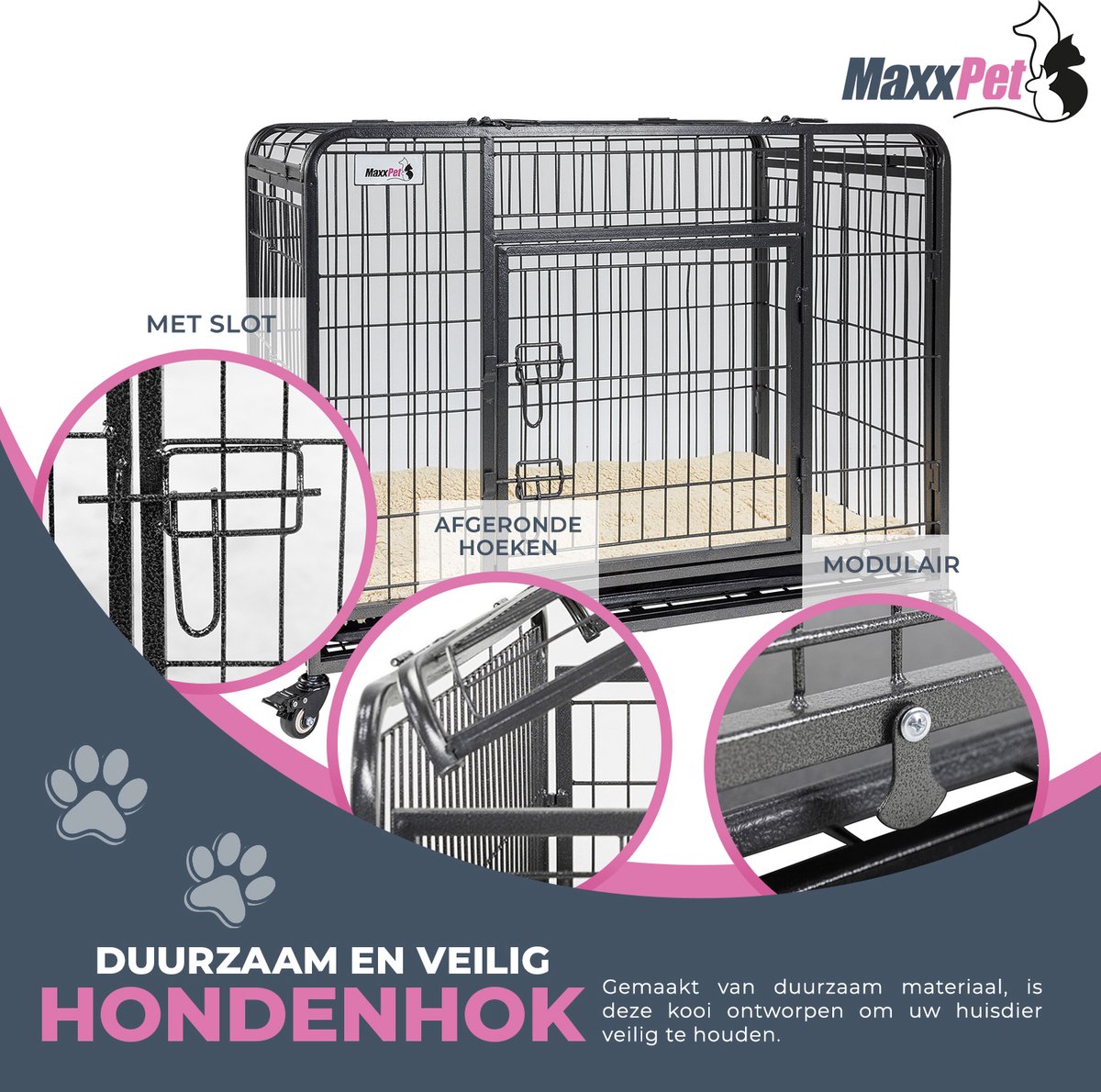 MaxxPet Hondenbench - Bench voor honden - Hondenbench Opvouwbaar - Incl ...