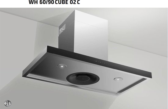 Invvitec afzuigkap WH-60 Cube B 60cm inox - met de EJS systeem - voor ...