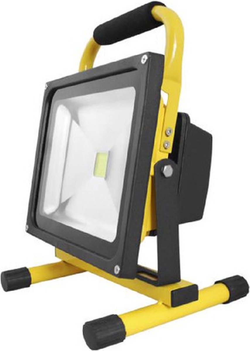 LED Schijnwerper bouwlamp met accu, 50W, oplader 12V/230V | bol.com