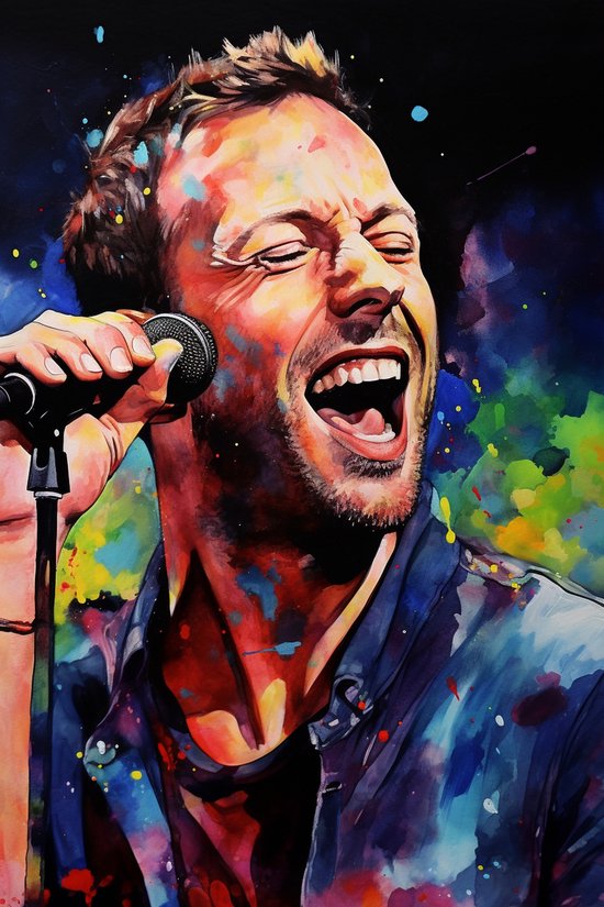 Chris Martin Poster | Coldplay Poster | Muziekposter | Poster Muziek ...