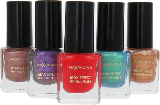 Max Factor Set 19 Mini Nagellak - 5 x 4,5 ml (set van 5) | bol.com