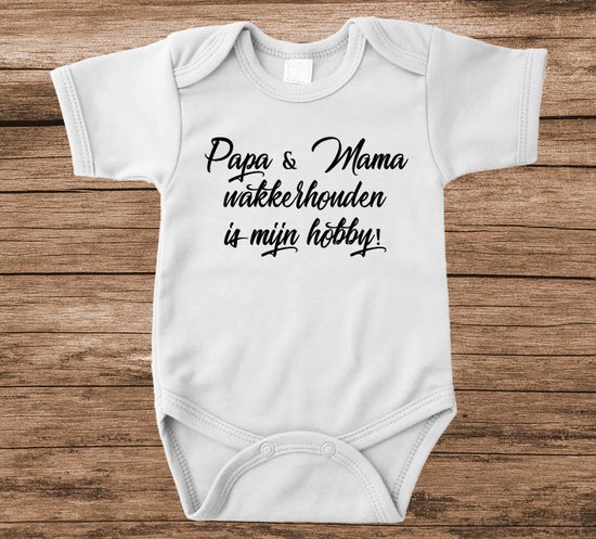 Soft Touch Rompertje met tekst - wakkerhouden | Baby rompertje met ...