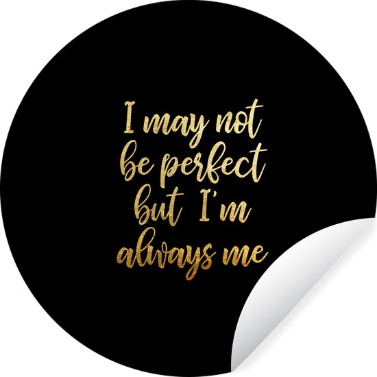 WallCircle - Muurstickers - Behangcirkel - Zelfvertrouwen - Goud - Zwart - 100x100 cm... | bol