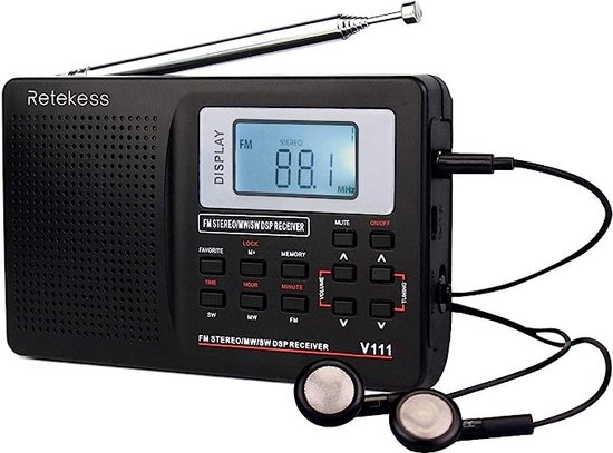 Draagbare Radio - Speaker - Wekker - Timer - Fm - Stereo/Mw/Sw - Wereld ...