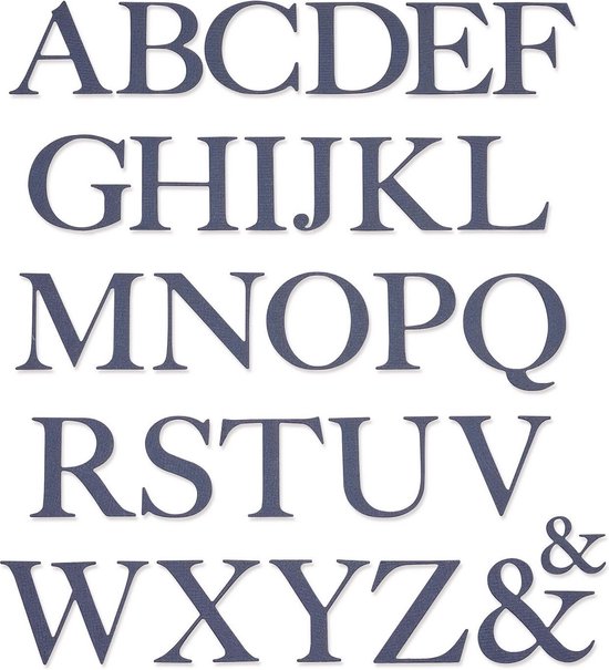 Sizzix Thinlits Die Set Serif Alphabet By Lisa Jones | bol