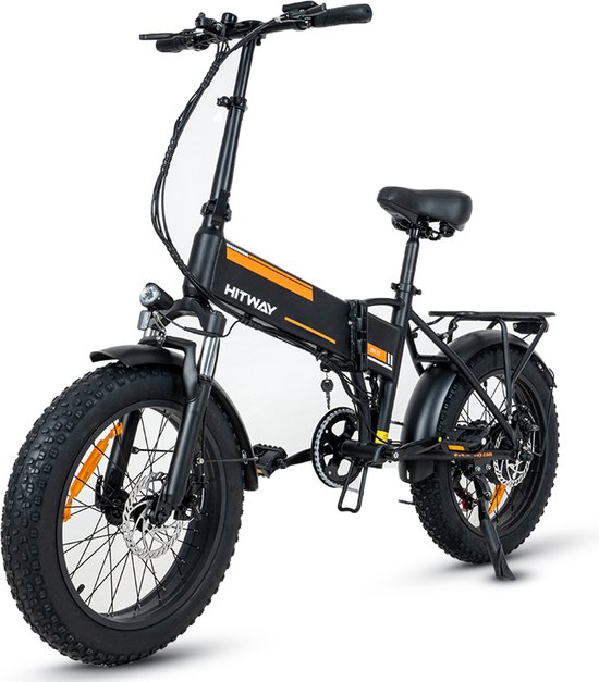 HITWAY Vélo Électrique - Fatbike Pliable - 20" * 4.0 - 12Ah/36V - Zwart | bol.com