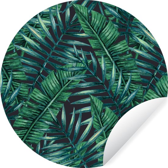 WallCircle - Muurstickers - Behangcirkel - Bladeren - Tropisch - Jungle - Natuur -... | bol