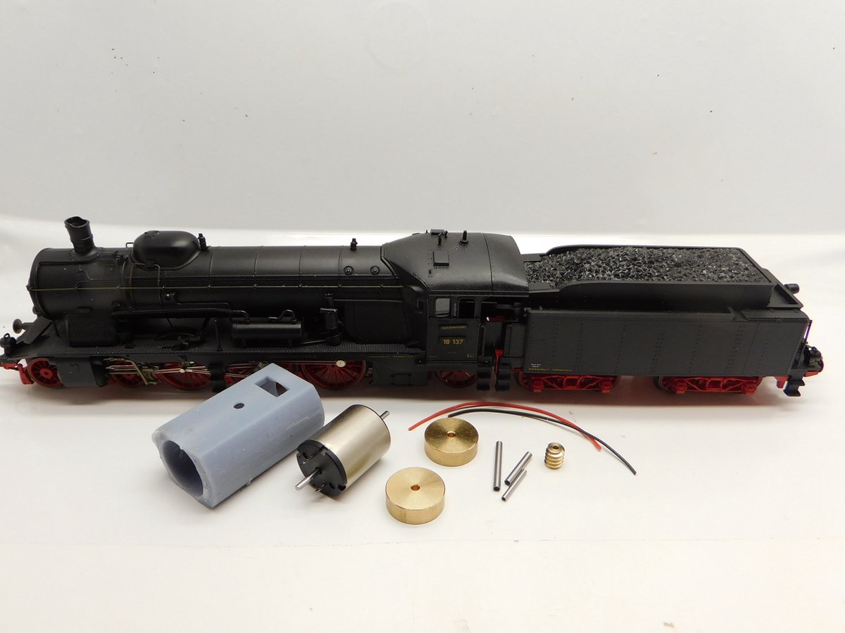 micromotor HR024C motor ombouwset voor Roco BR 18.1, K.W.St.B. C5/6 ...