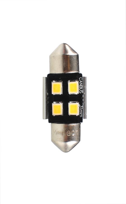 M-Tech LED C5W 12V 31mm - Premium 4x Led diode - Canbus - Wit - Set | bol