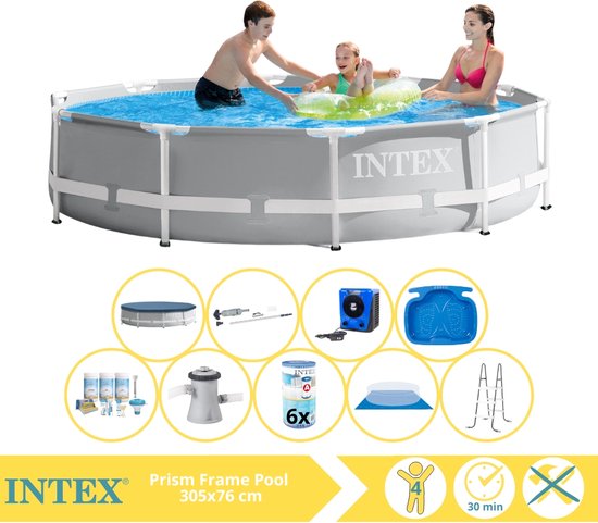 Intex Prism Frame Zwembad - Opzetzwembad - 305x76 cm - Inclusief ...