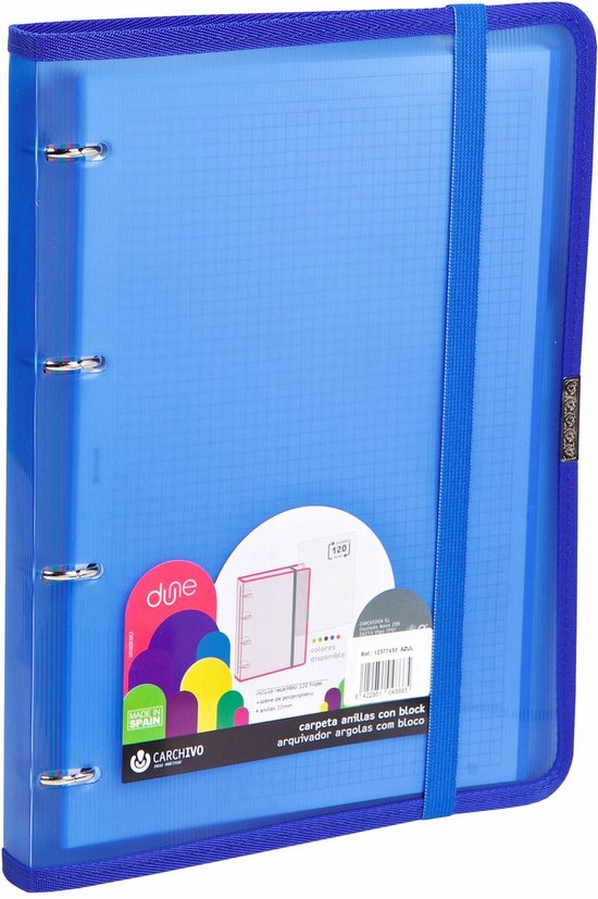 Ringmap Carchivo Carpeblock Dune Blauw A4 | bol
