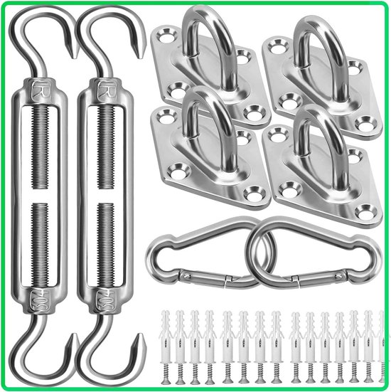 Zonnescherm Zeilbevestiging Kit, 304 Rvs Zonnescherm Zeil Hardware Kit ...