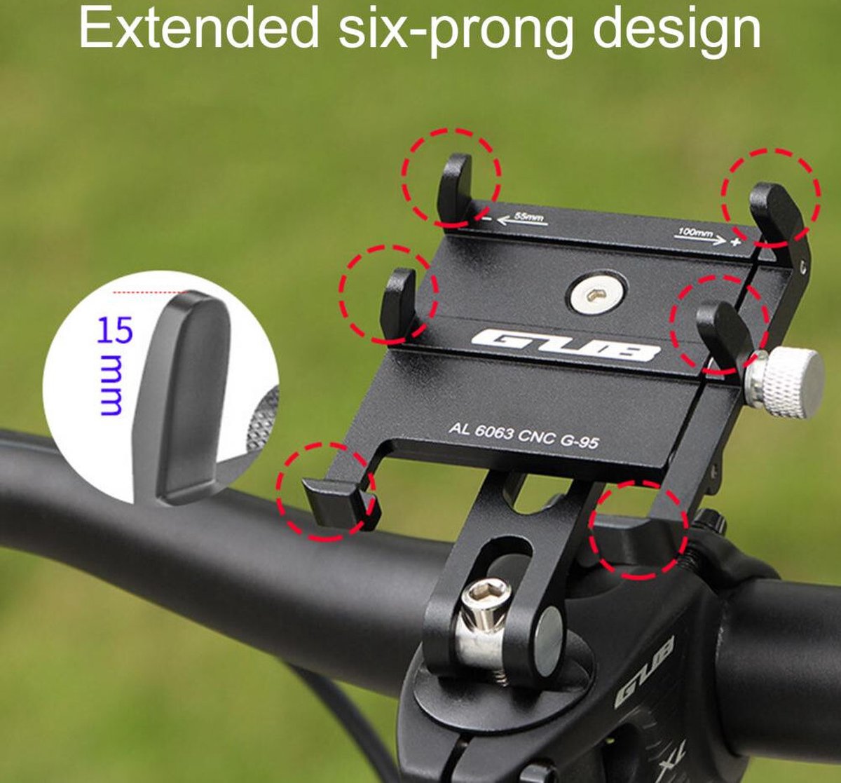 Gub G95 Universele Stevige Telefoonhouder - Voor Balhoofd Fiets Stuur ...