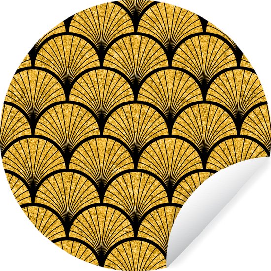 Behangcirkel - Goud - Patronen - Art deco - Luxe - Muurcirkel binnen ...