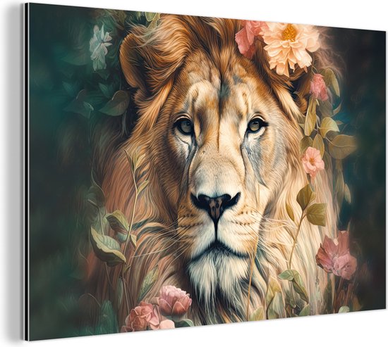 Décoration murale Métal - Peinture Aluminium Industriel - Lion - Tête ...