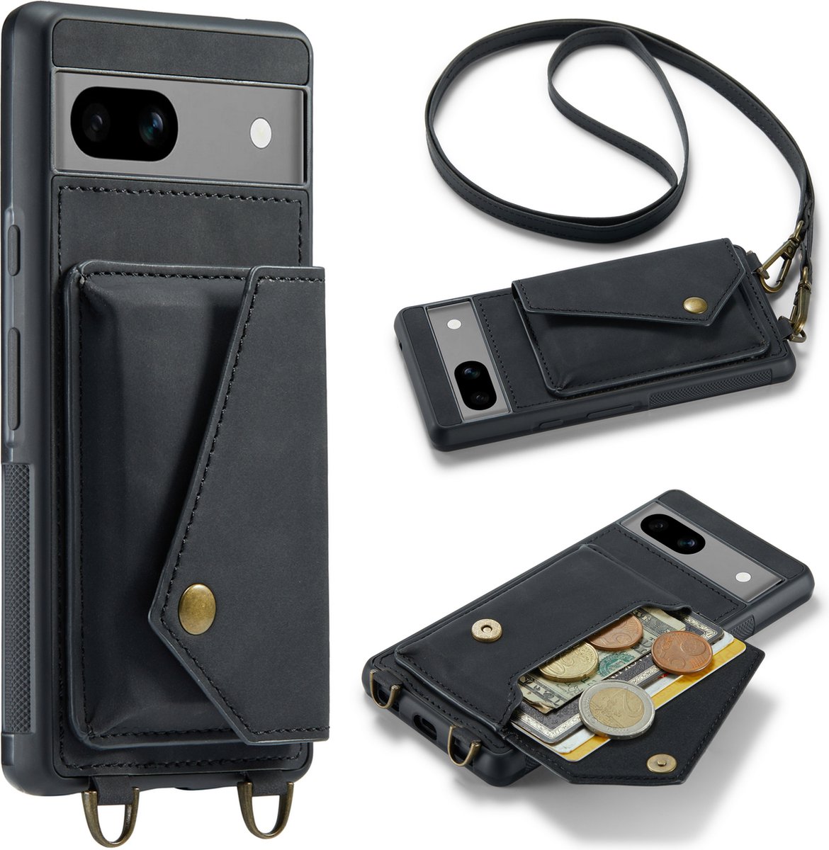 Casemania Hoesje voor Google Pixel 7A Charcoal Gray - Luxe Back Cover ...