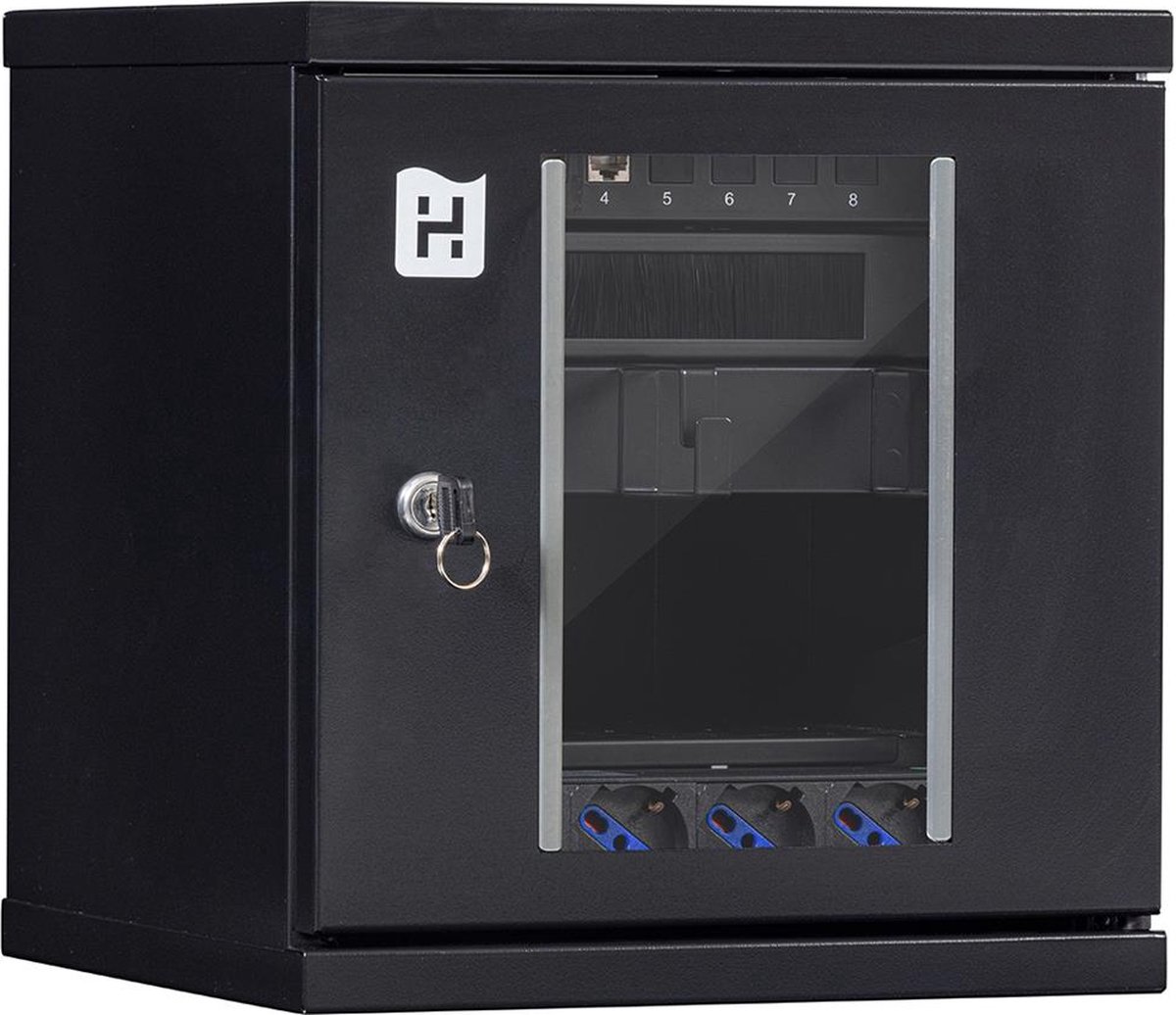 Hirschmann Multimedia 10 inch 6U patchkast met glazen deur 300x300 ...