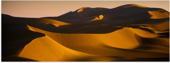 Poster (Mat) - Zandbergen in de Woestijn - 90x30 cm Foto op ...