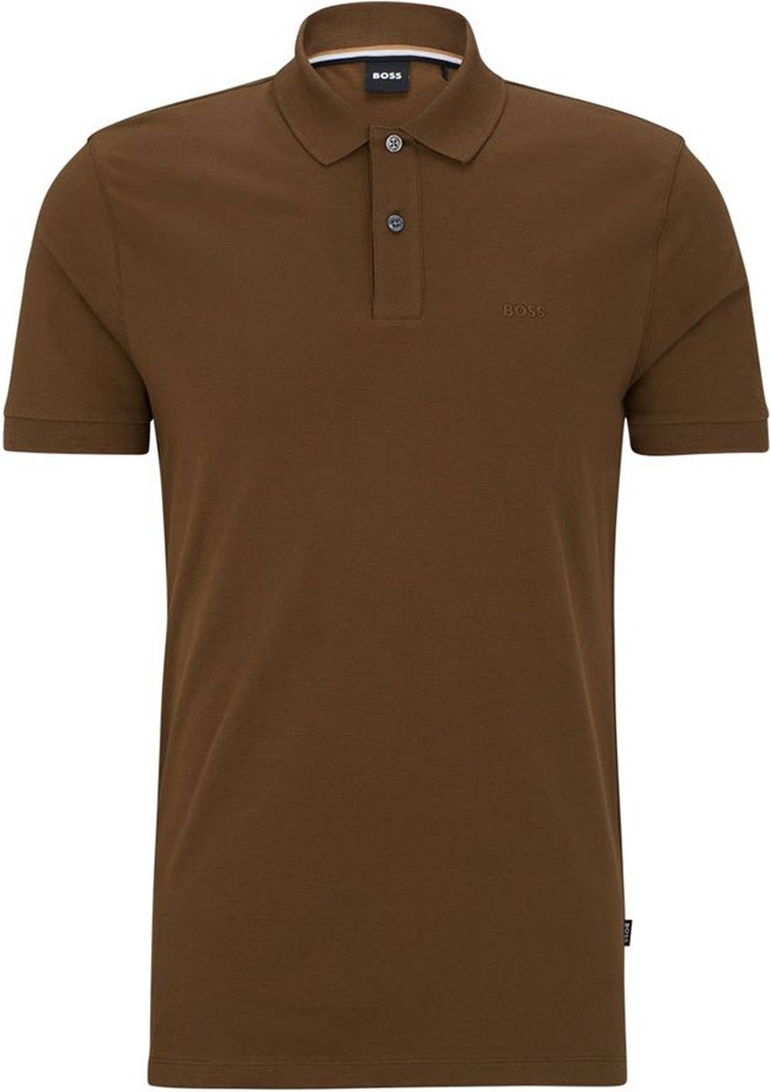 BOSS Pallas regular fit polo - pique - groen - Maat: M | bol