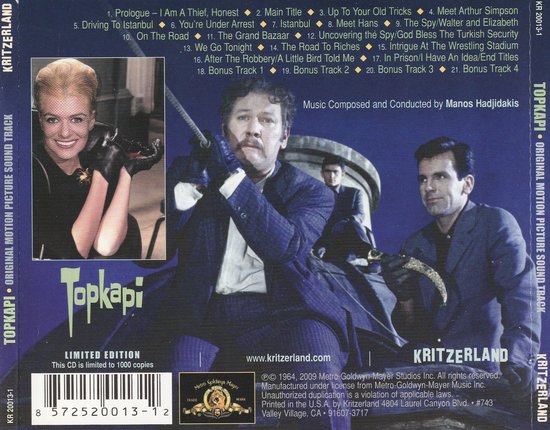 Topkapi, Original Soundtrack | CD (album) | Muziek | bol