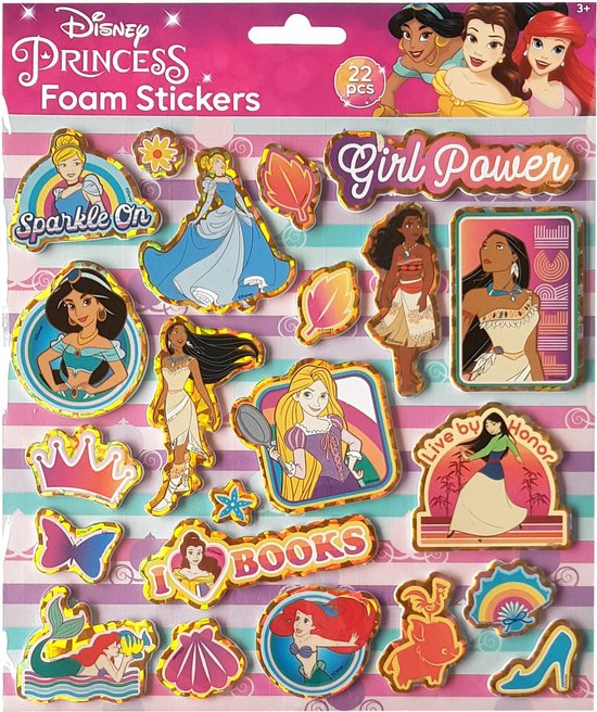 Disney Princess - Foam stickers 22 stuks met goud holografish effect ...