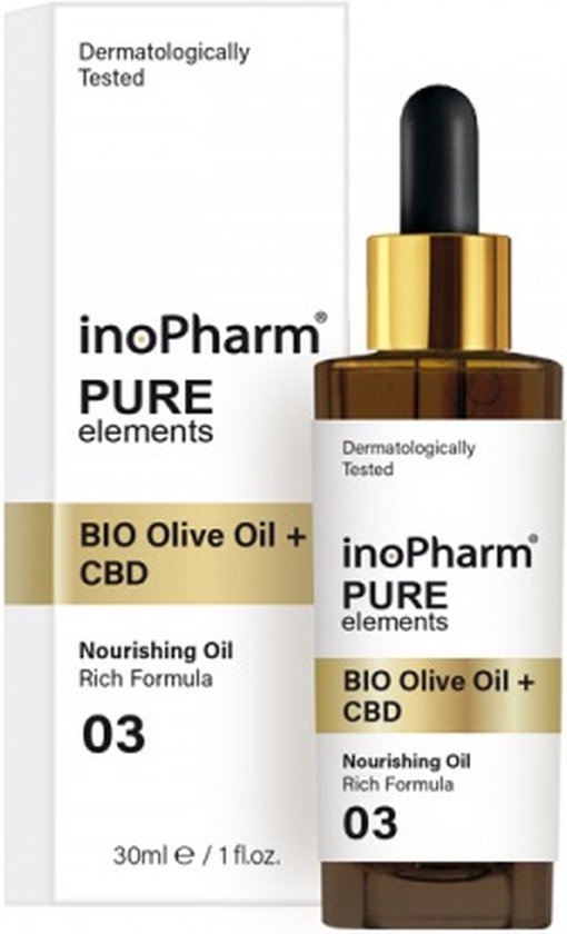 InoPharm Pure Elements 03 - BIO Olijfolie + CBD serum voor gezicht en ...